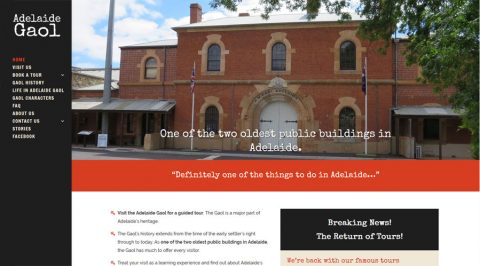 Website Design For Adelaide Gaol - Website Adelaide