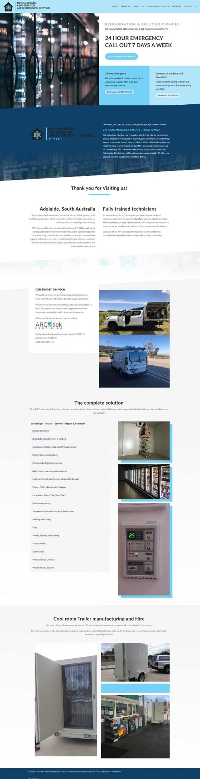 Business Website For MP COMMERCIAL REFRIGERATION & AIR CONDITIONING PTY ...